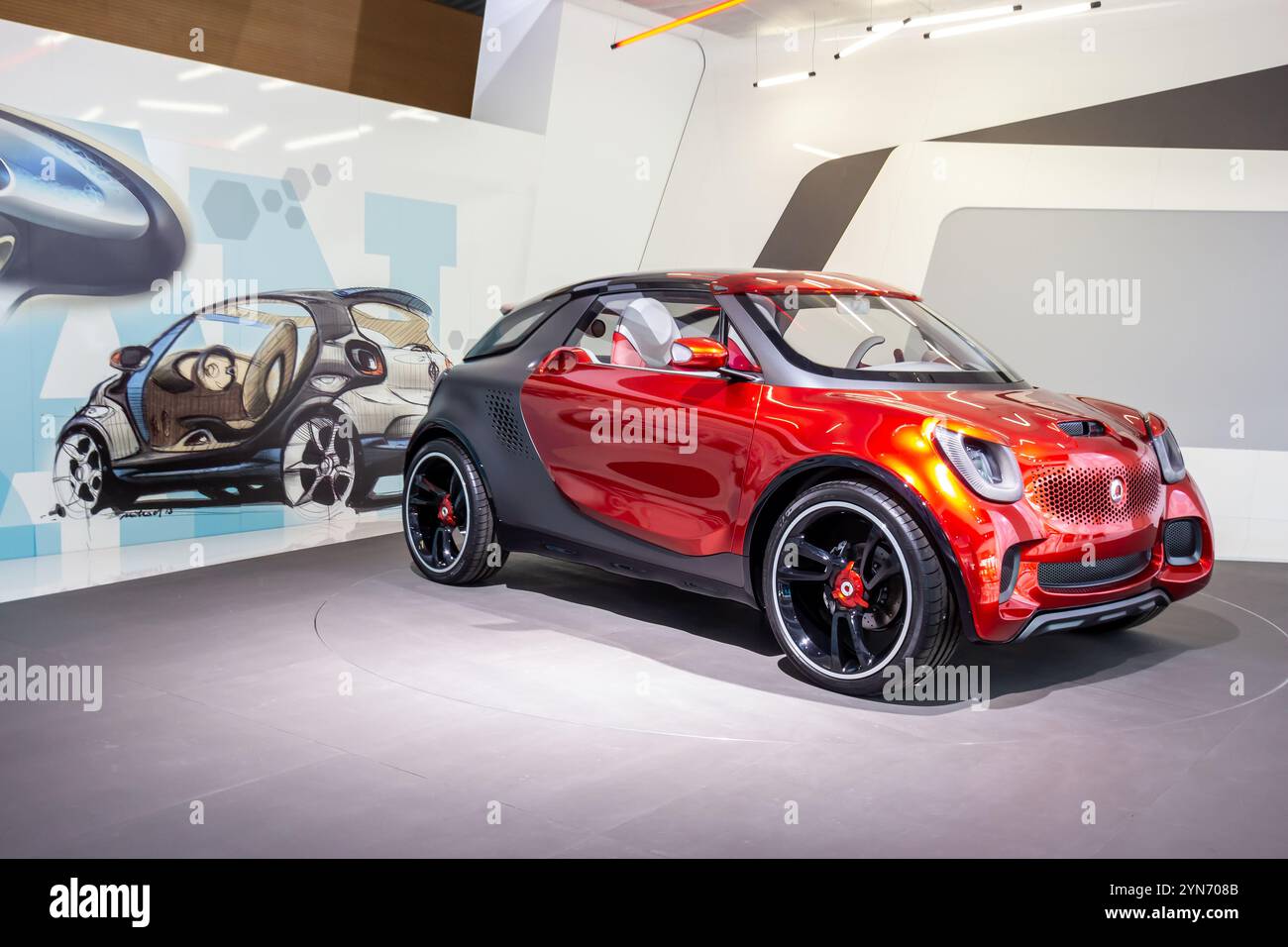Smart Forstars Concept electric car at the IAA Motor Show. Frankfurt ...