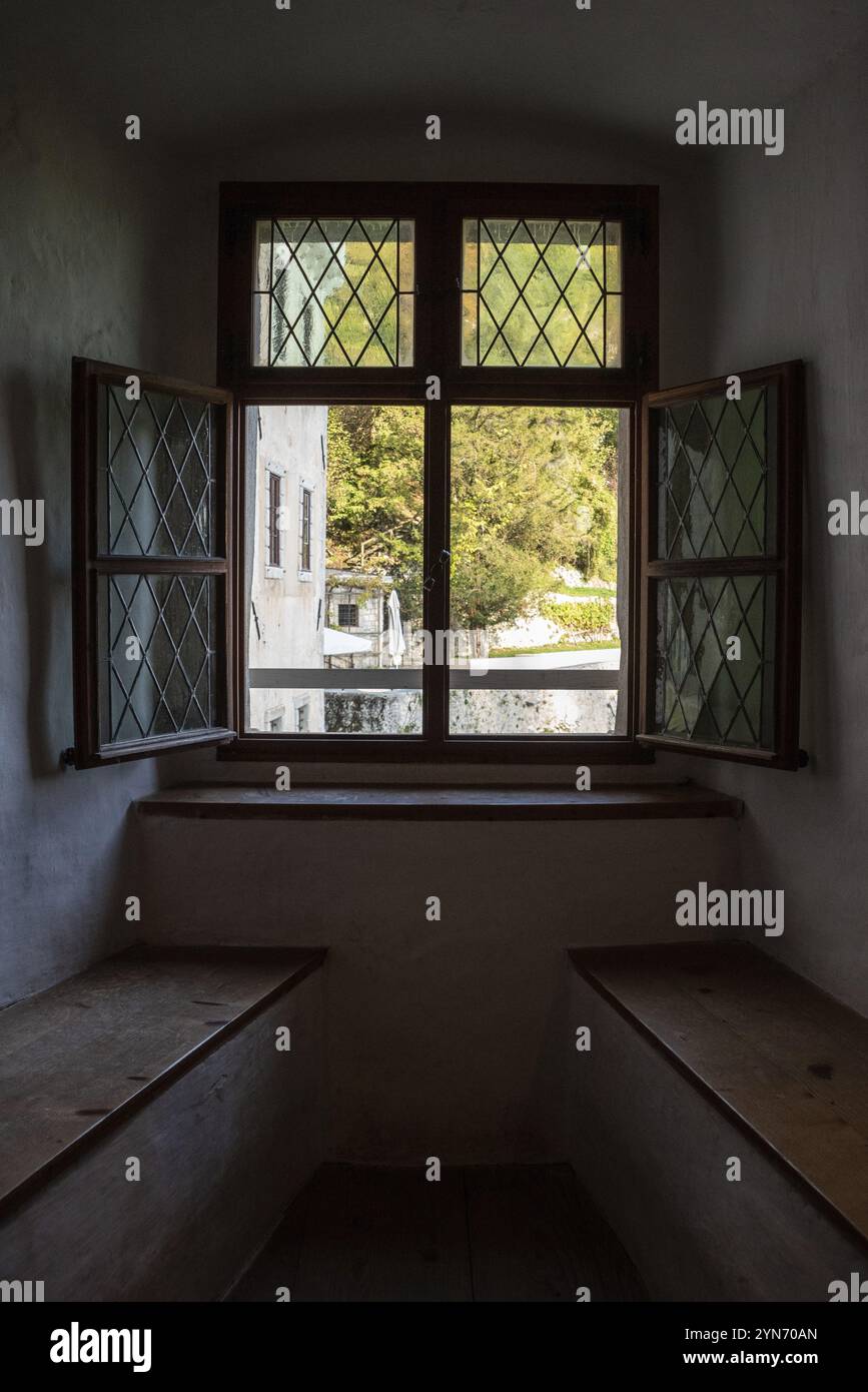 Inside a typical medieval castle in Europe Stock Photo - Alamy