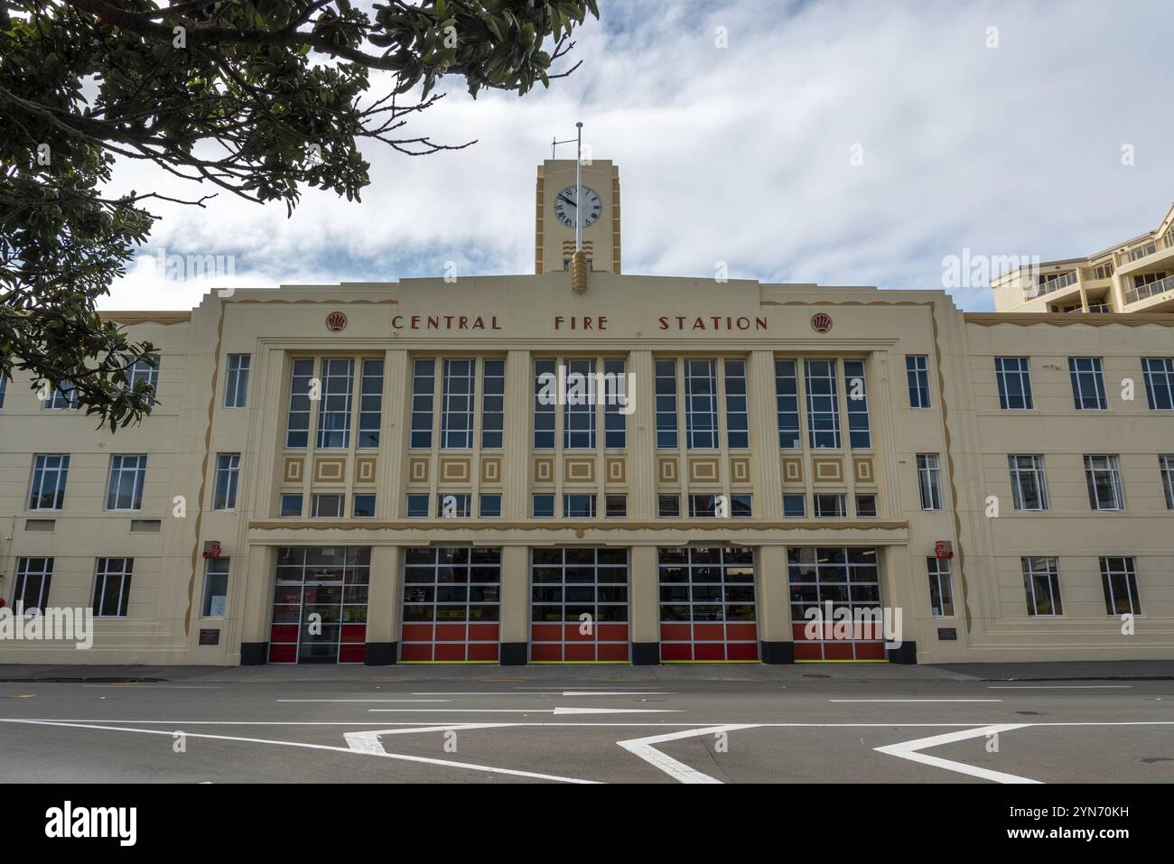 Famous Art Deco building in Wellington, the Central Fire Station, New ...