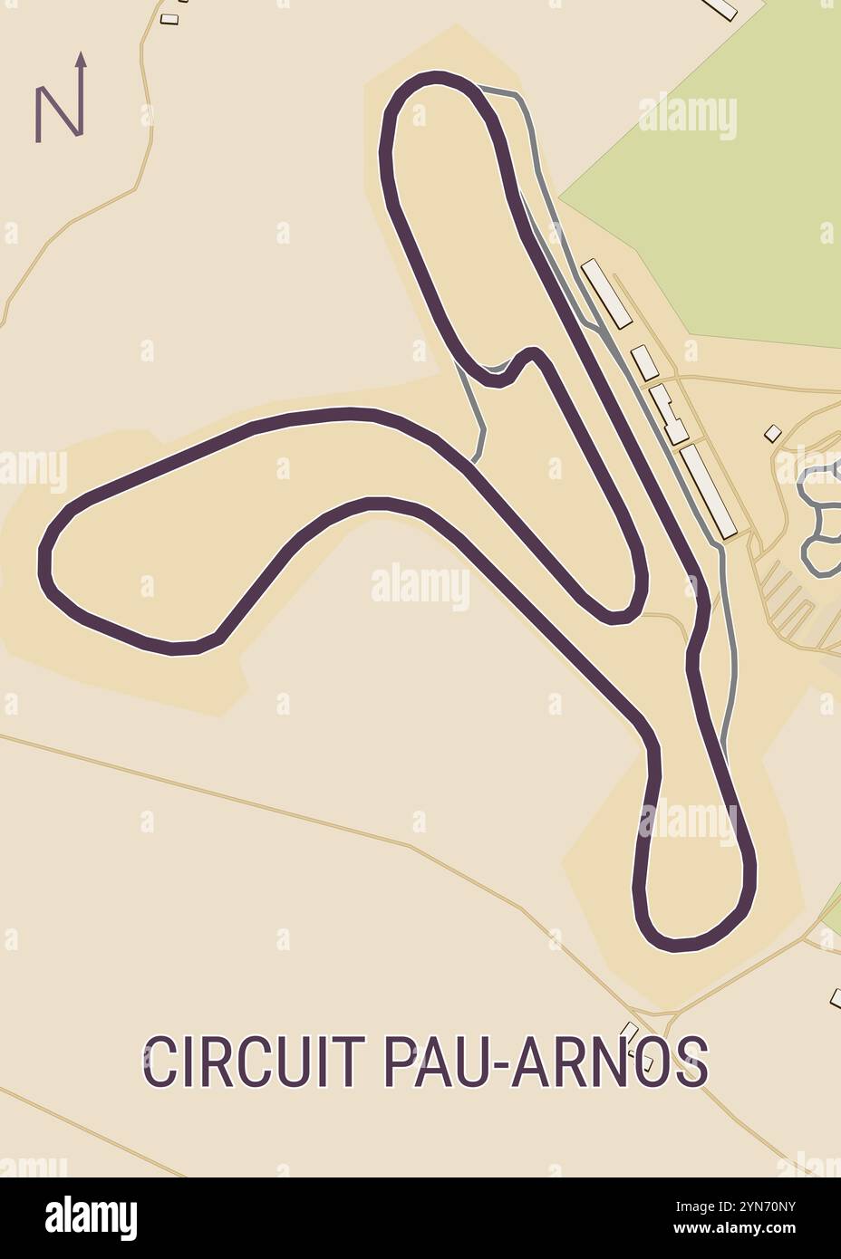 Circuit Pau-Arnos, France, Race track map poster art Stock Vector Image ...