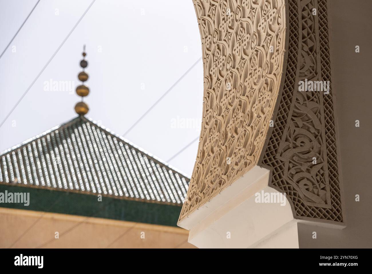 MEKNES, MOROCCO, MARCH 29, 2023, Famous mausoleum of Moulay Ismail in ...