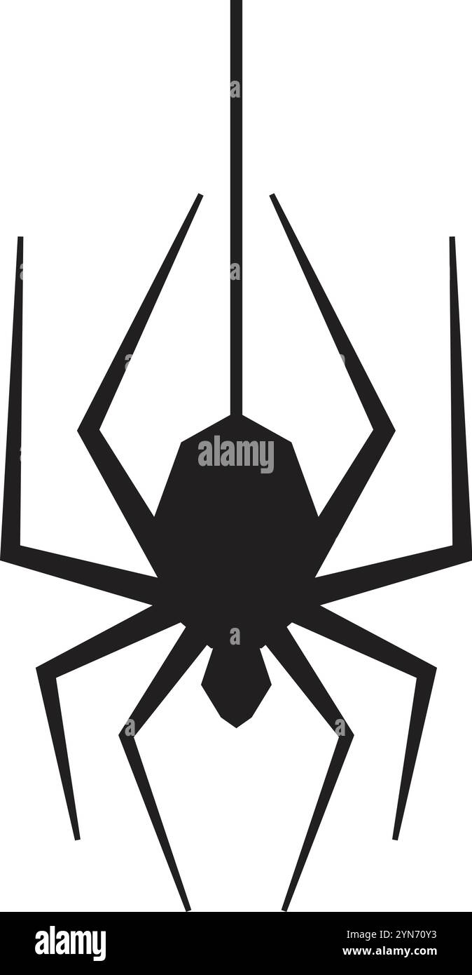 Spider silhouette hanging upside down on its string, perfect for ...