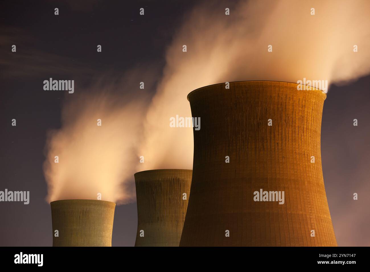 Cooling towers of the John E. Amos Coal Fired Power Plant, near Poca ...
