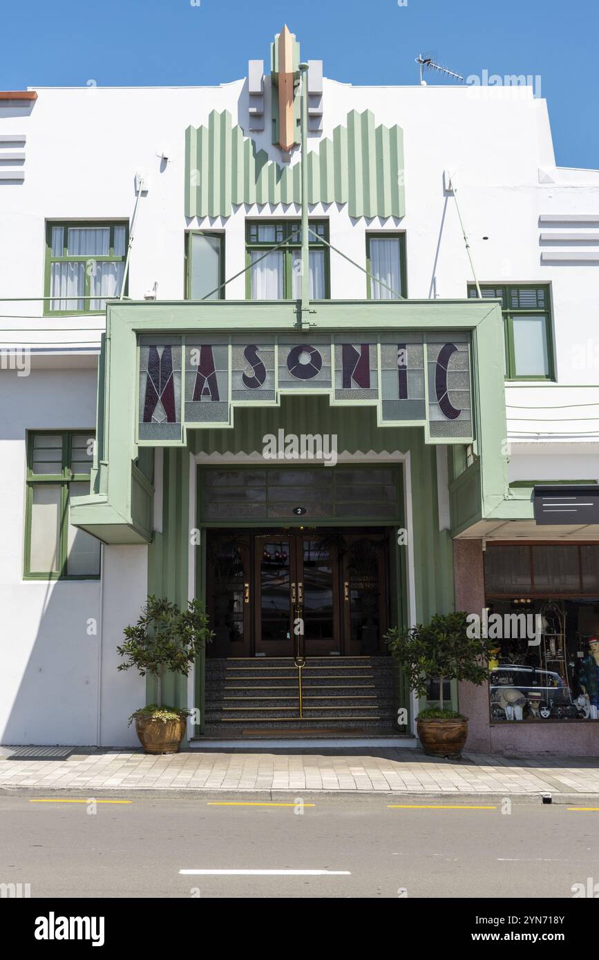 NAPIR, NEW ZEALAND, JANUARY 10, 2023, The Masonic Art Deco hotel in ...