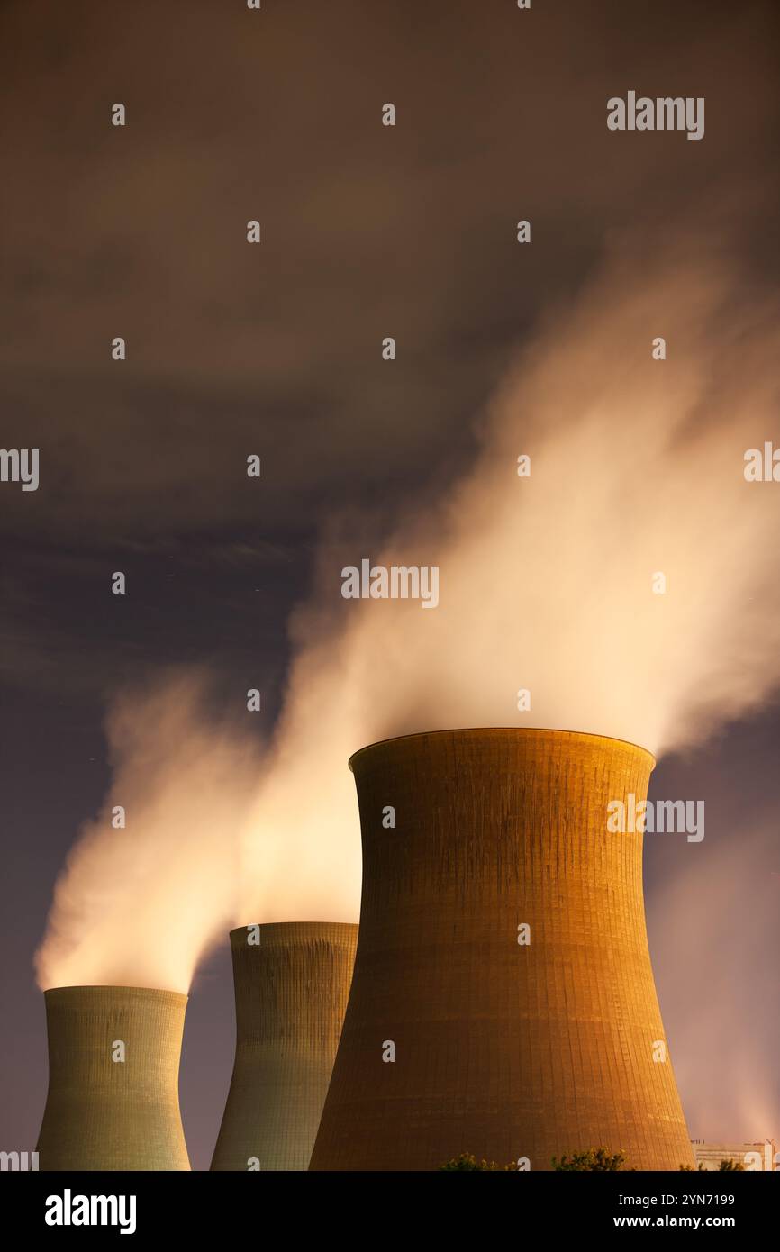 Cooling towers of the John E. Amos Coal Fired Power Plant, near Poca ...