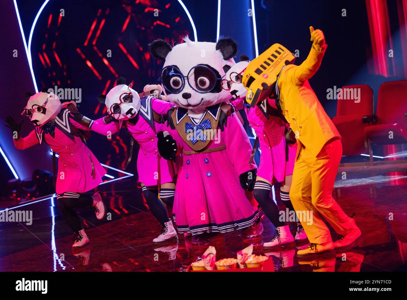 Cologne, Germany. 24th Nov, 2024. The character "The Panda" is on stage ...
