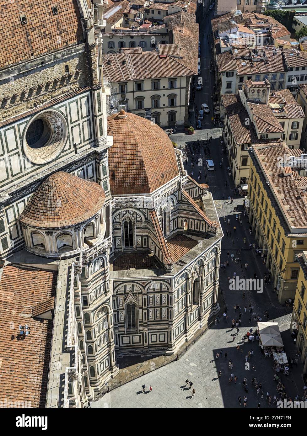 The giant cathedral and cupola of Santa Maria del Fiore cathedral in ...
