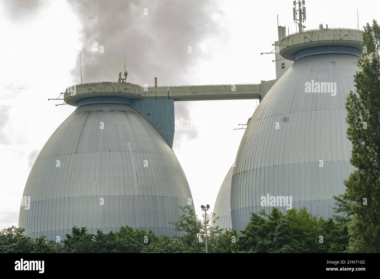 Large concrete tank of a sewage treatment plant Stock Photo - Alamy
