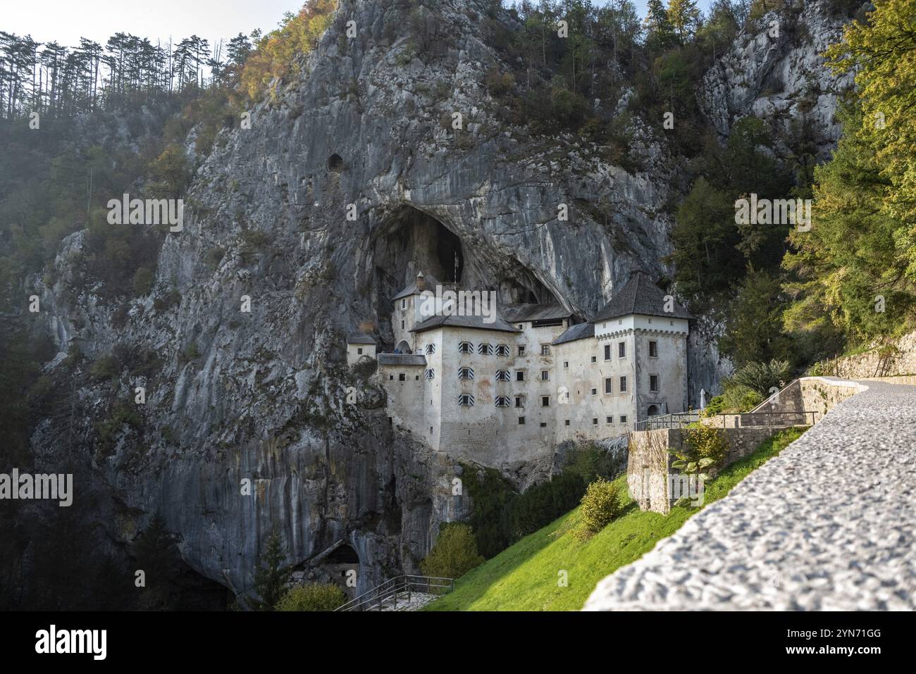 Famous medieval cave castle in Predjama, Slovenia, Europe Stock Photo ...