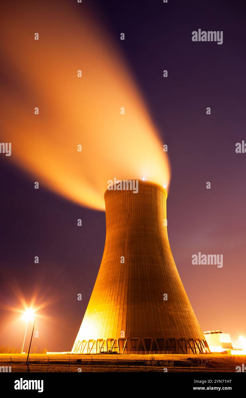 Cooling tower, specifically called a hyperboloid natural draft cooling ...