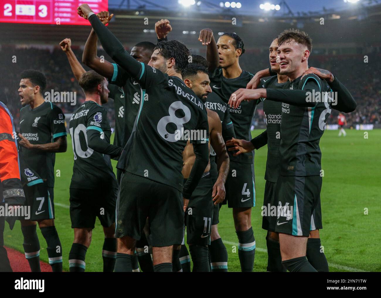 Southampton, England, United Kingdom on 24 November 2024. Liverpool ...