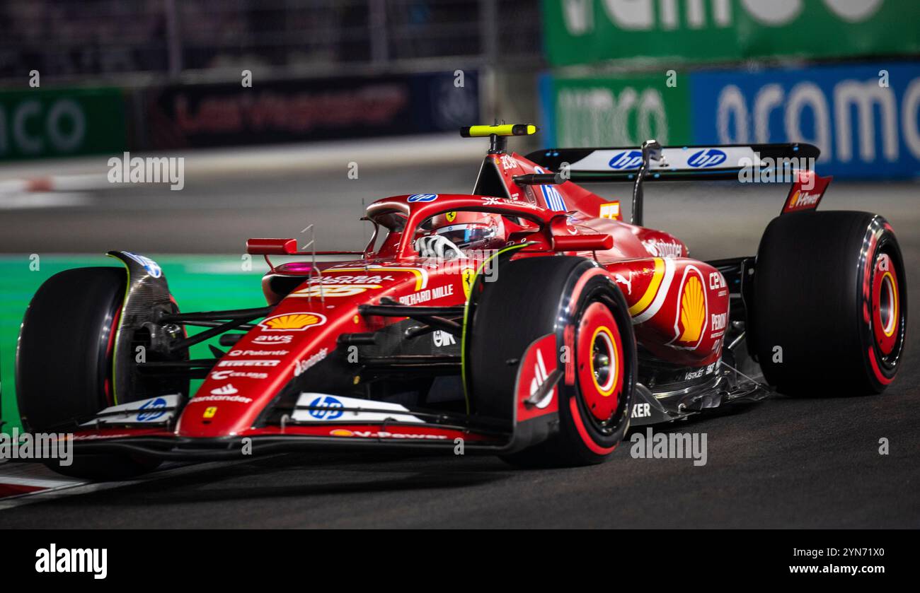 November 23 2024 Las Vegas NV, USA Ferrari driver Carlos Sainz (55) of ...