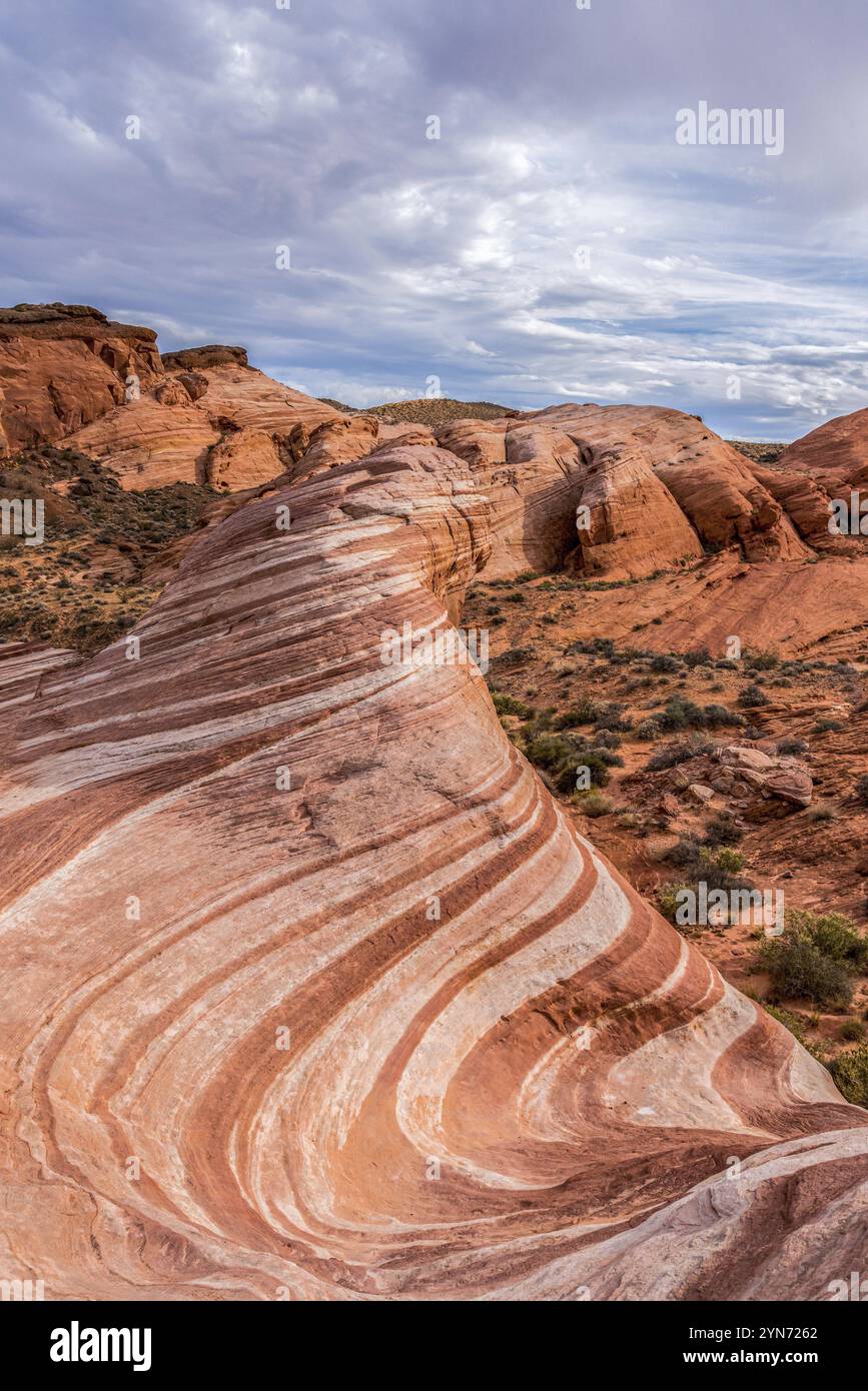 Iconic Fire Wave rock formation in the Valley of Fire State Park, USA ...