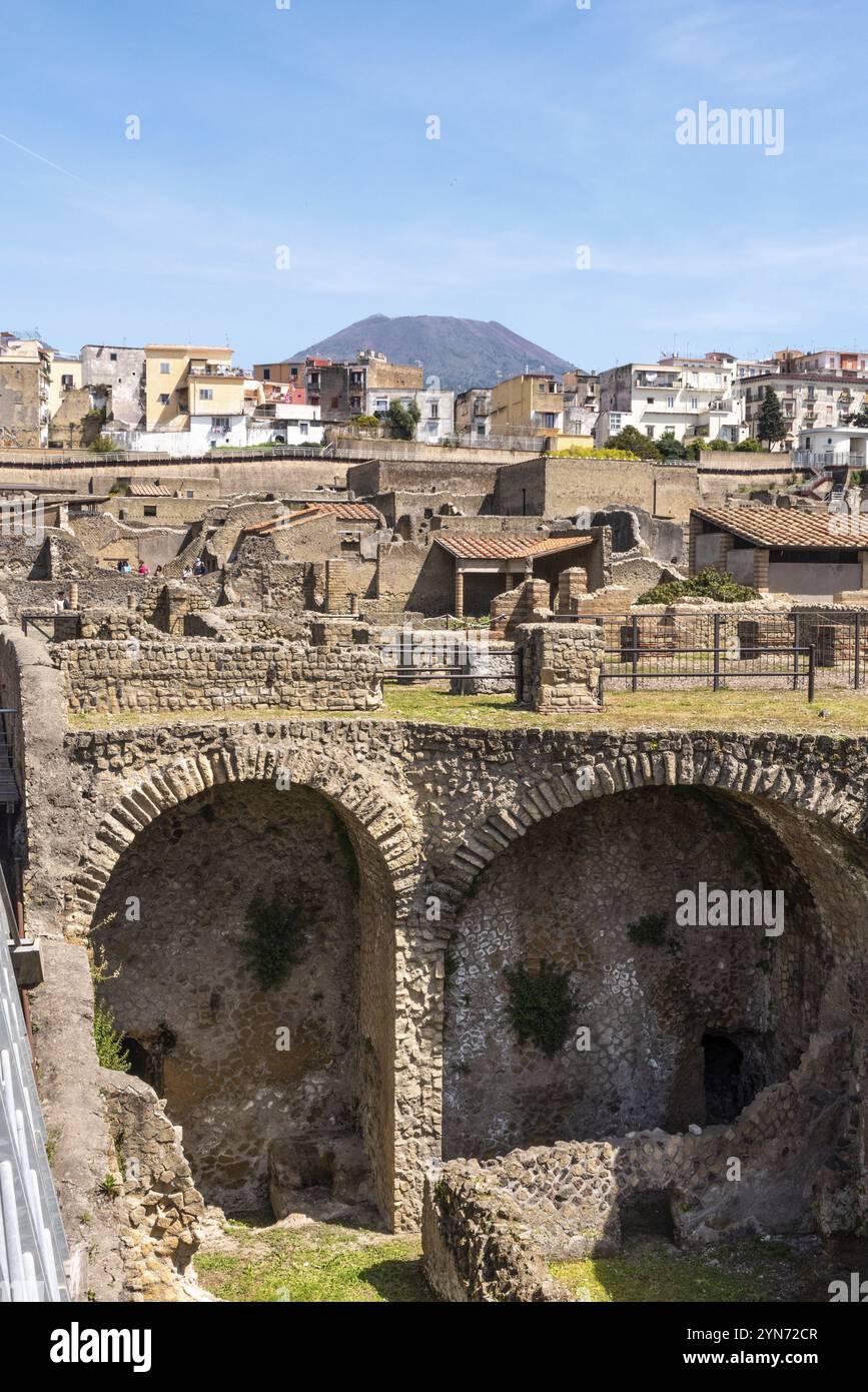 HERCULANEUM, ITALY, MAY 05, 2022, Cityscape of ancient Herculaneum ...