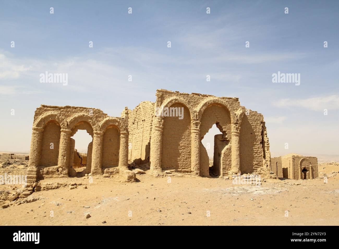 Ancient christian necropolis of Al Bagawat, old empty graves, Egypt ...