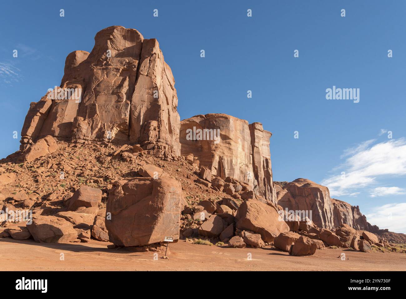 The Cube rock in the Monument Valley, USA, North America Stock Photo ...