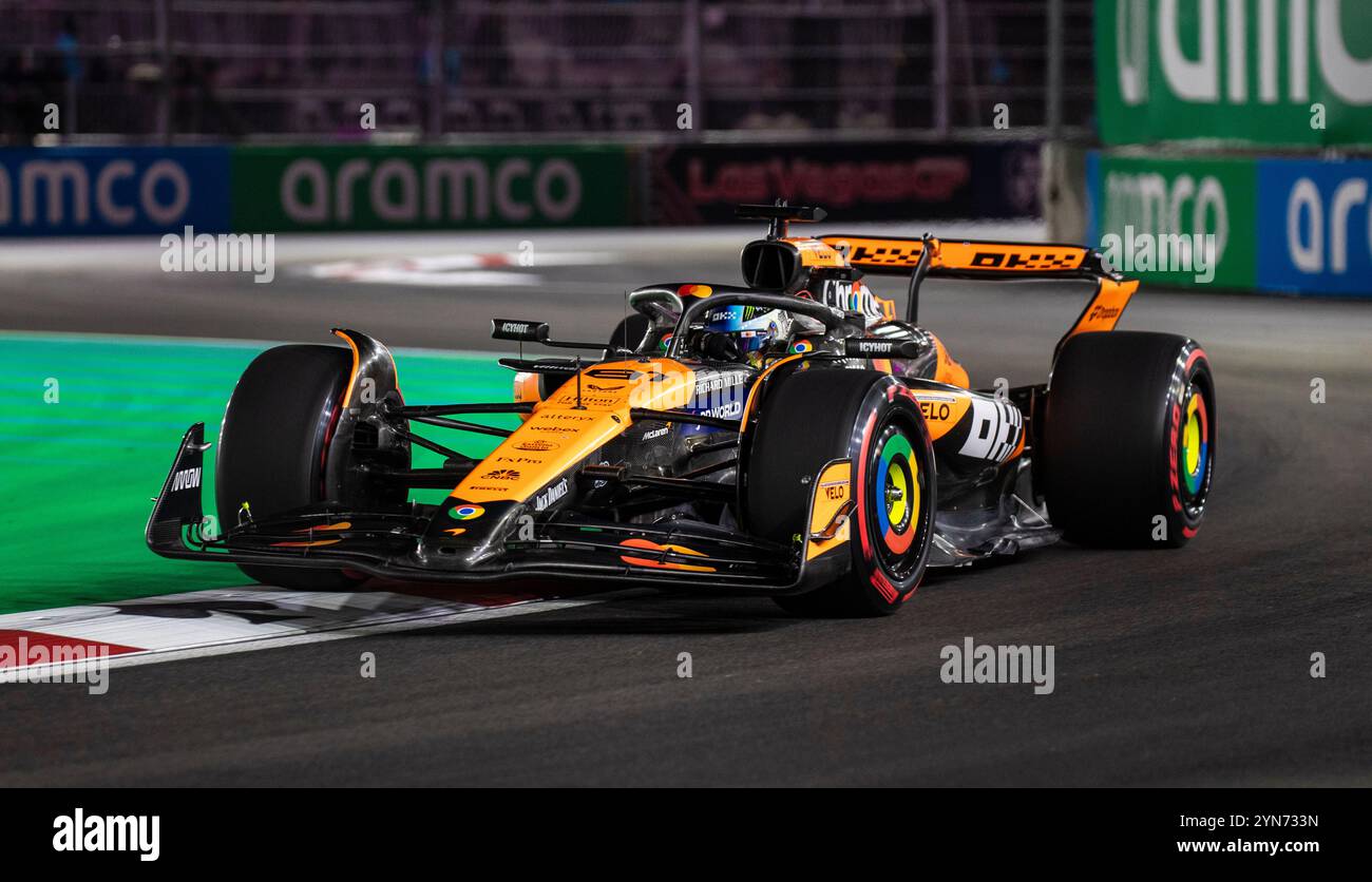 November 23 2024 Las Vegas NV, USA McLaren driver Oscar Piastri (81) of ...