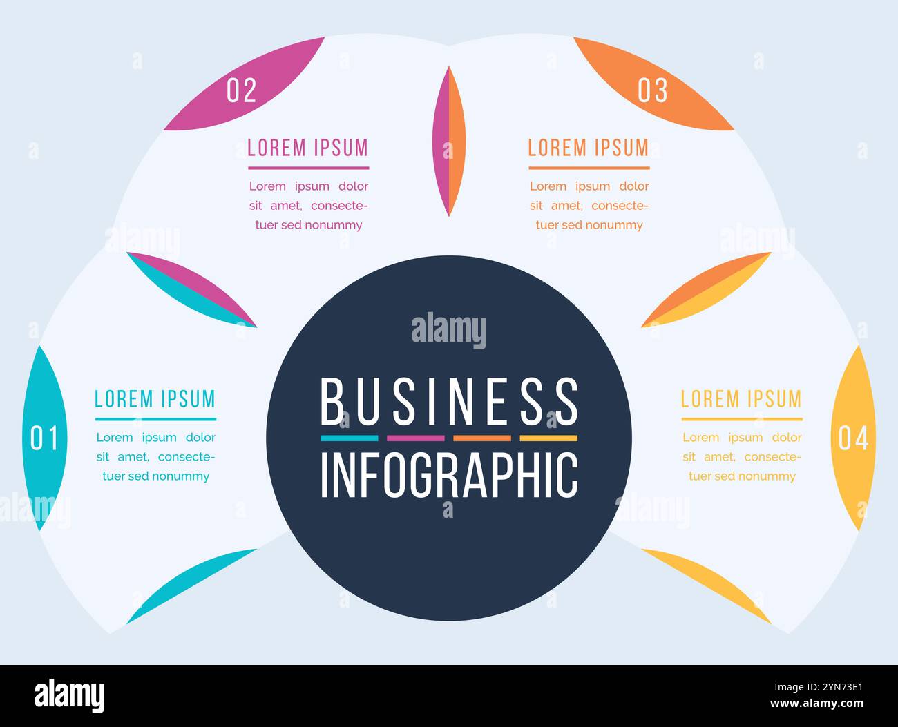Infographic template 4 steps, objects, elements or options infographic business design Stock ...