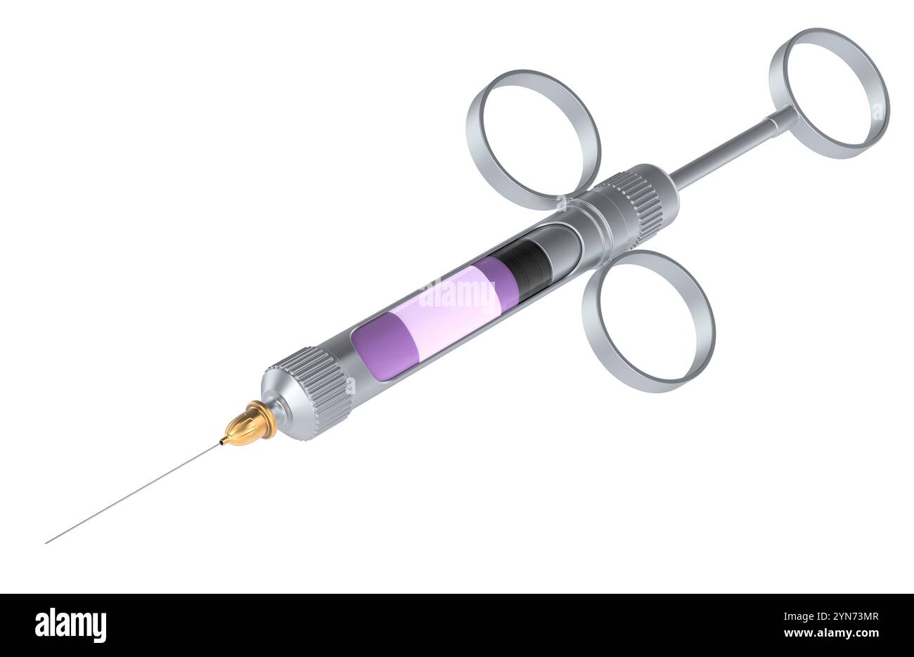 Carpool syringe with the drug, for anesthesia in dentistry. 3D ...