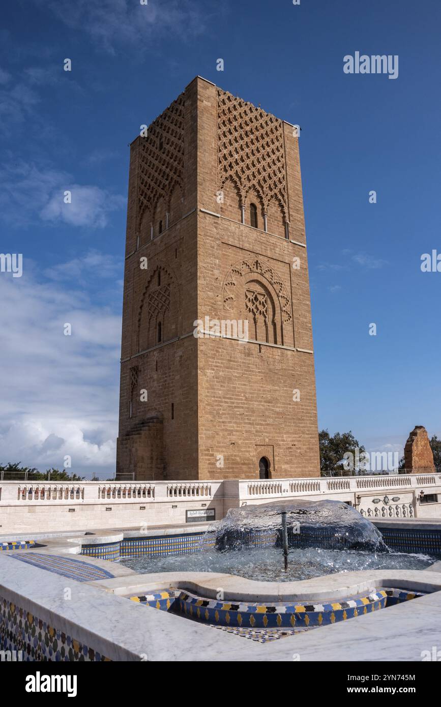 Iconic Hassan tower in the center of Rabat, planned as a even higher ...