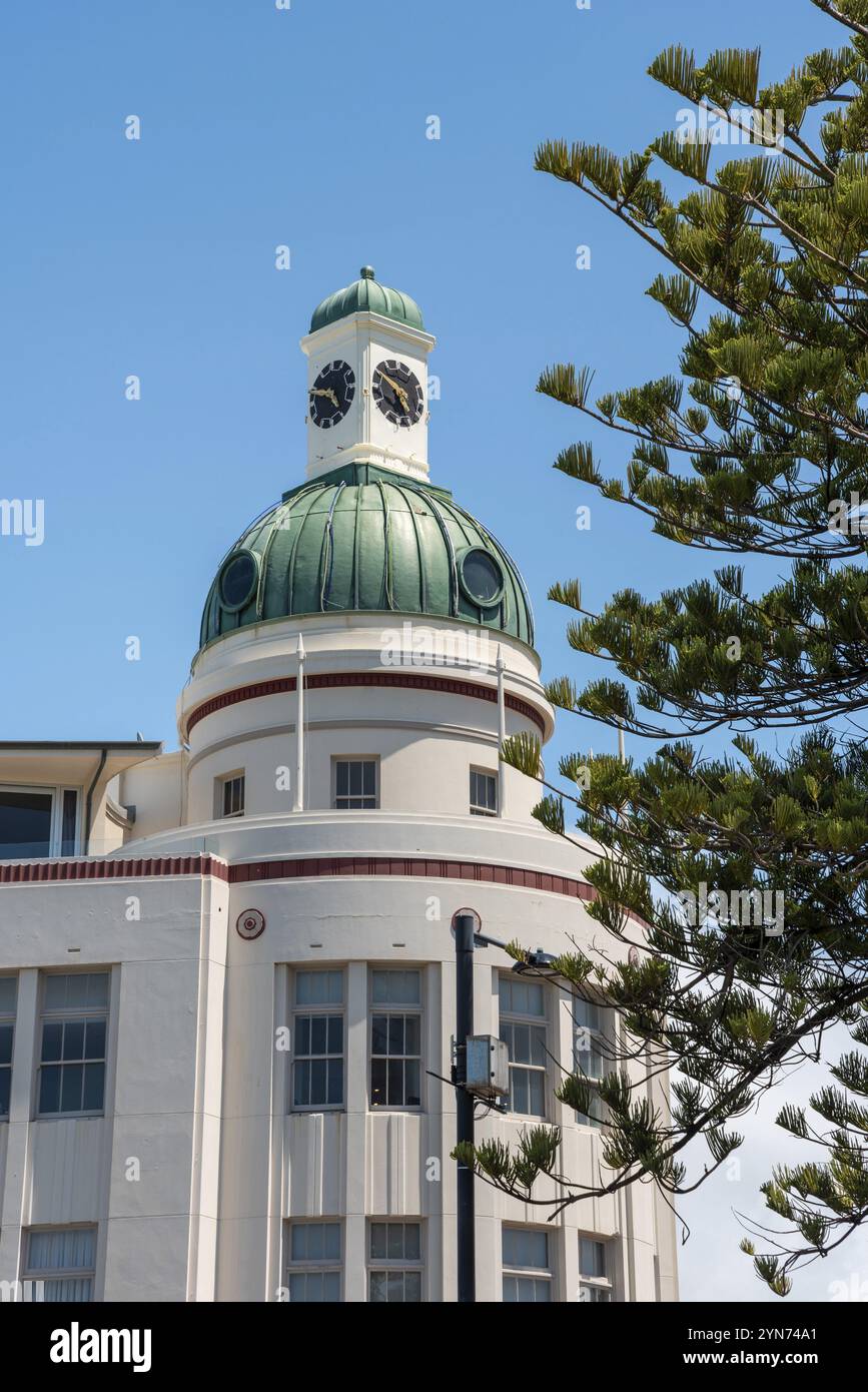 The Dome building in downtown Napier, North Island of New Zealand Stock ...