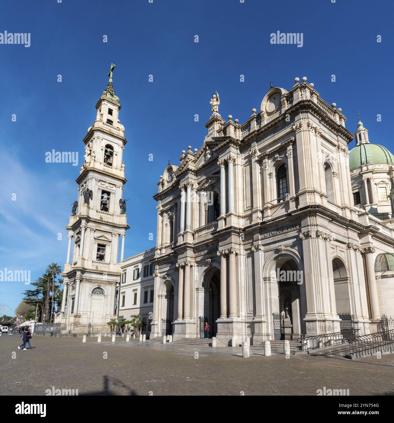 Famous pilgrimage church Shrine of our Lady of the Rosary in Pompeii ...