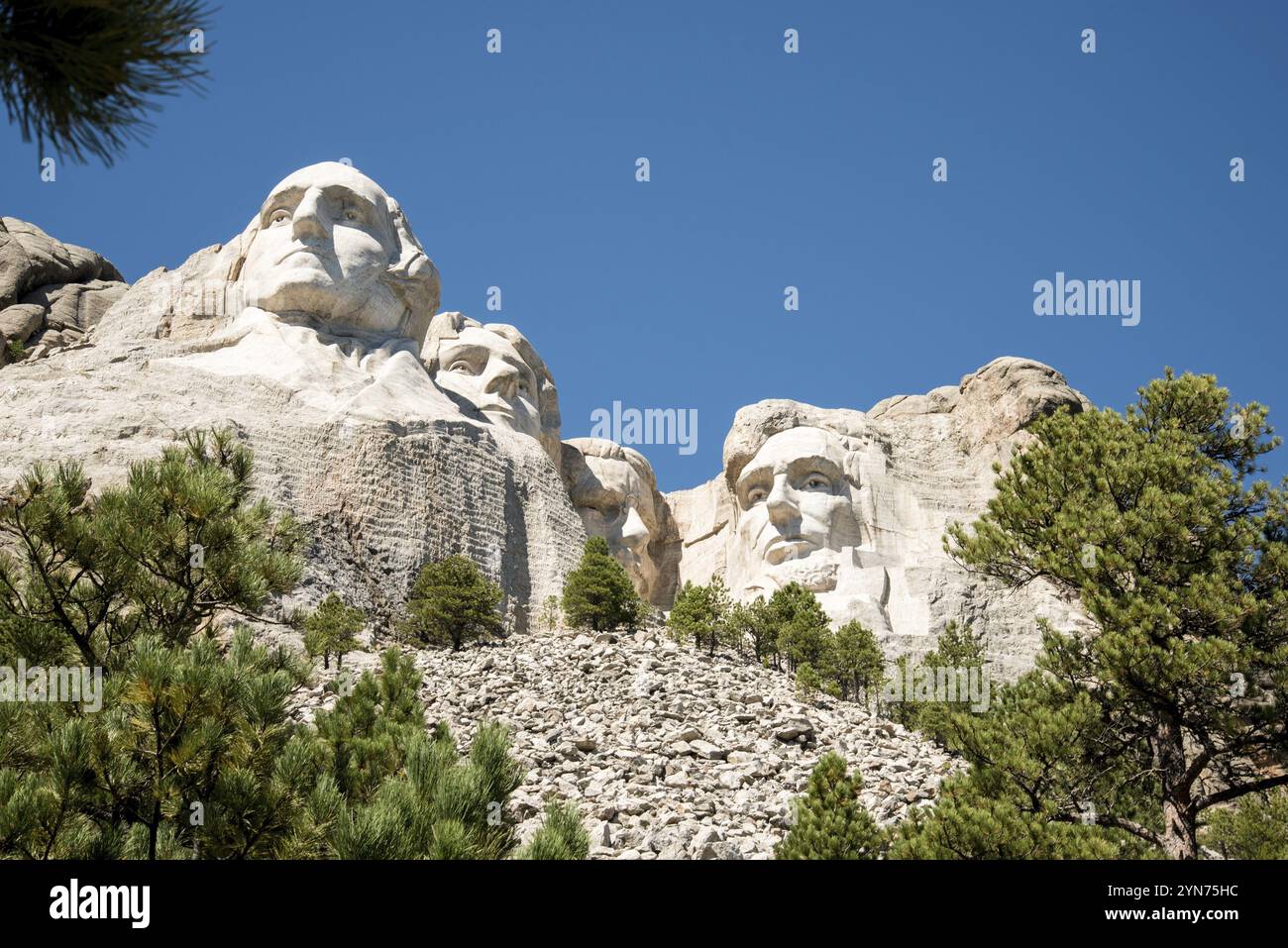 Famous presidents' busts at Mount Rushmore, USA, North America Stock ...
