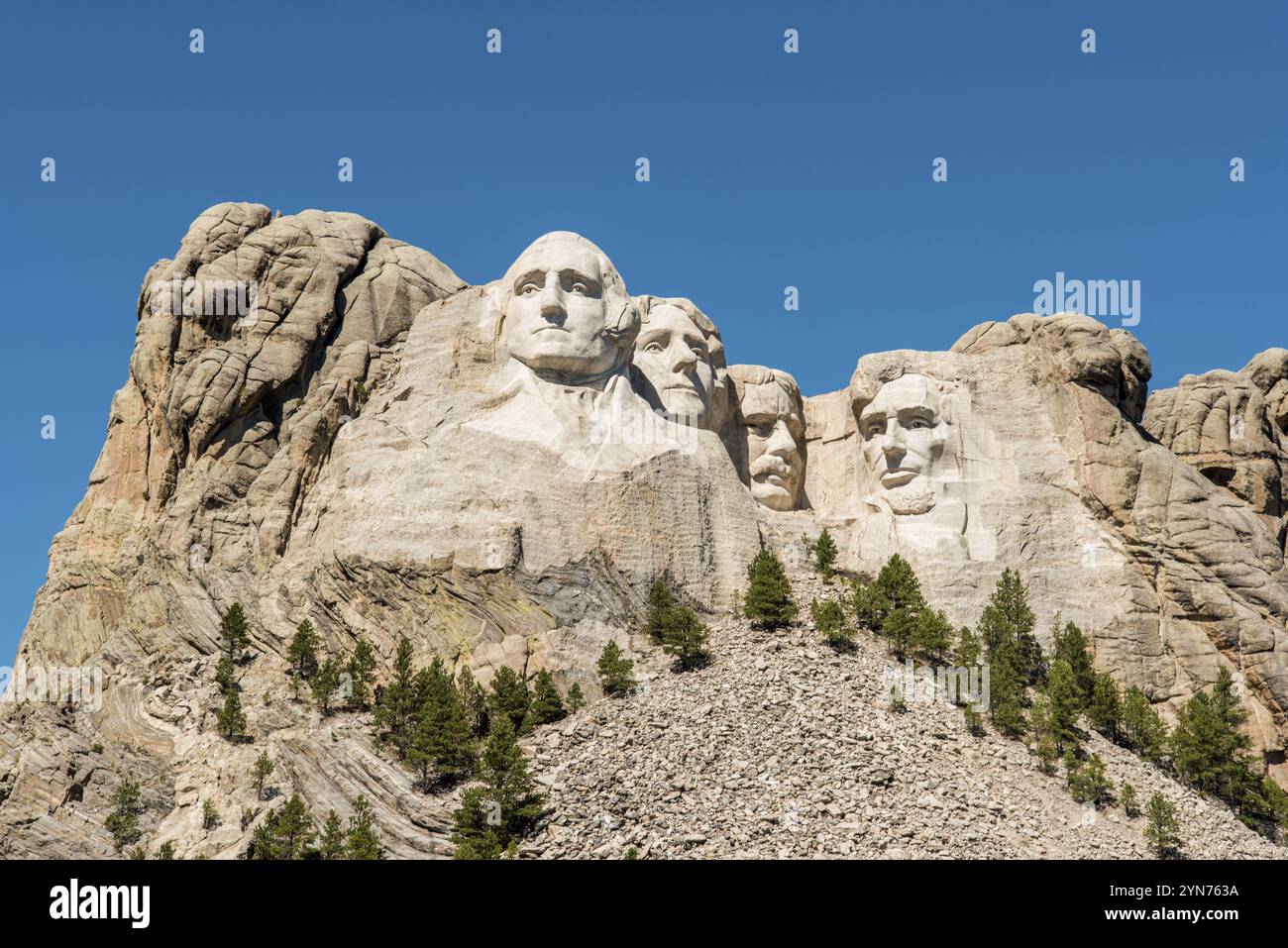 Famous presidents' busts at Mount Rushmore, USA, North America Stock ...