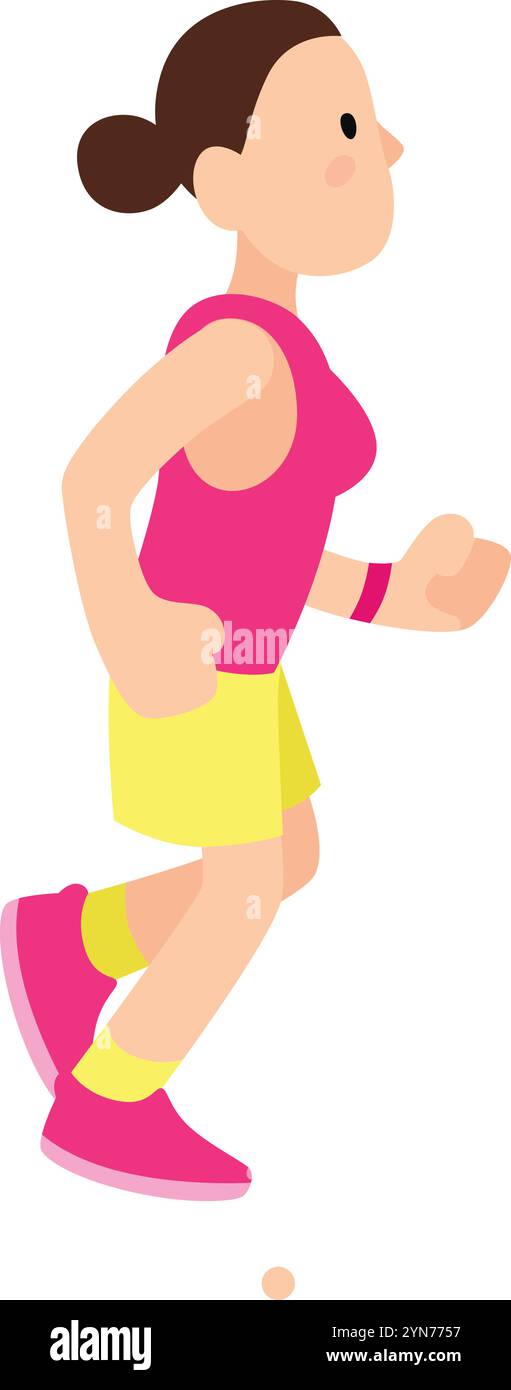 Woman gracefully runs, showing the benefits of regular exercise for ...