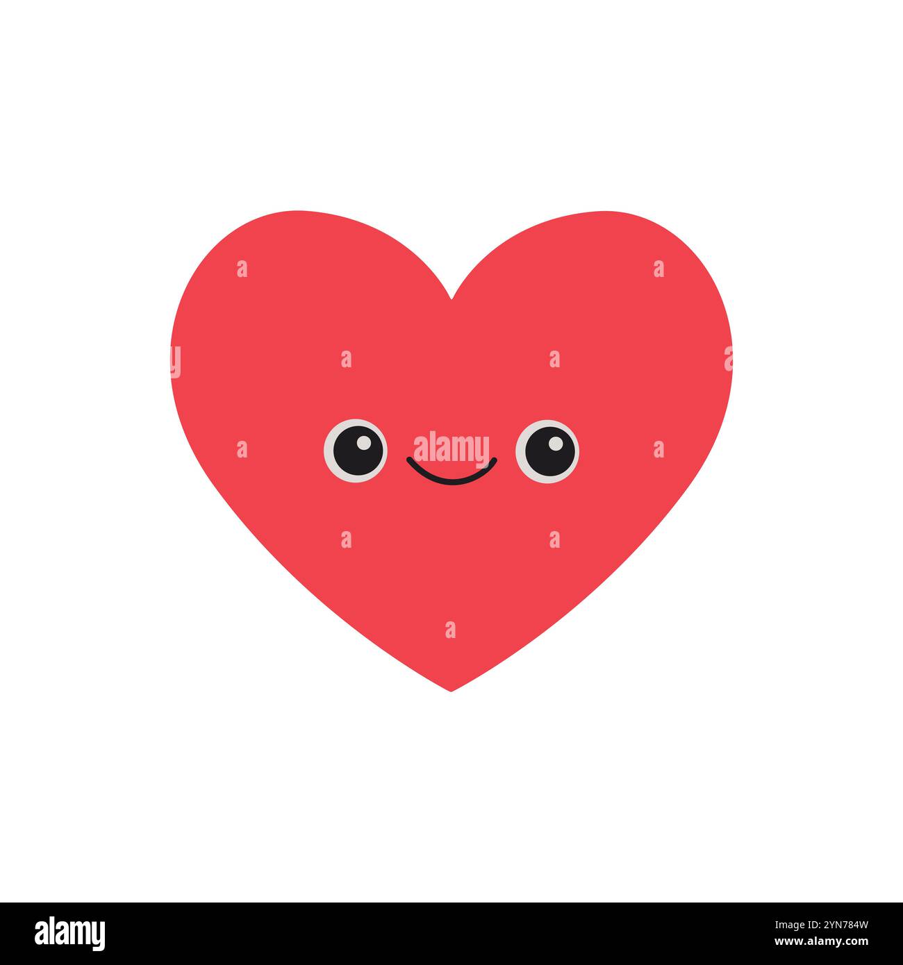 Red heart smiling emoticon Stock Vector Images - Alamy