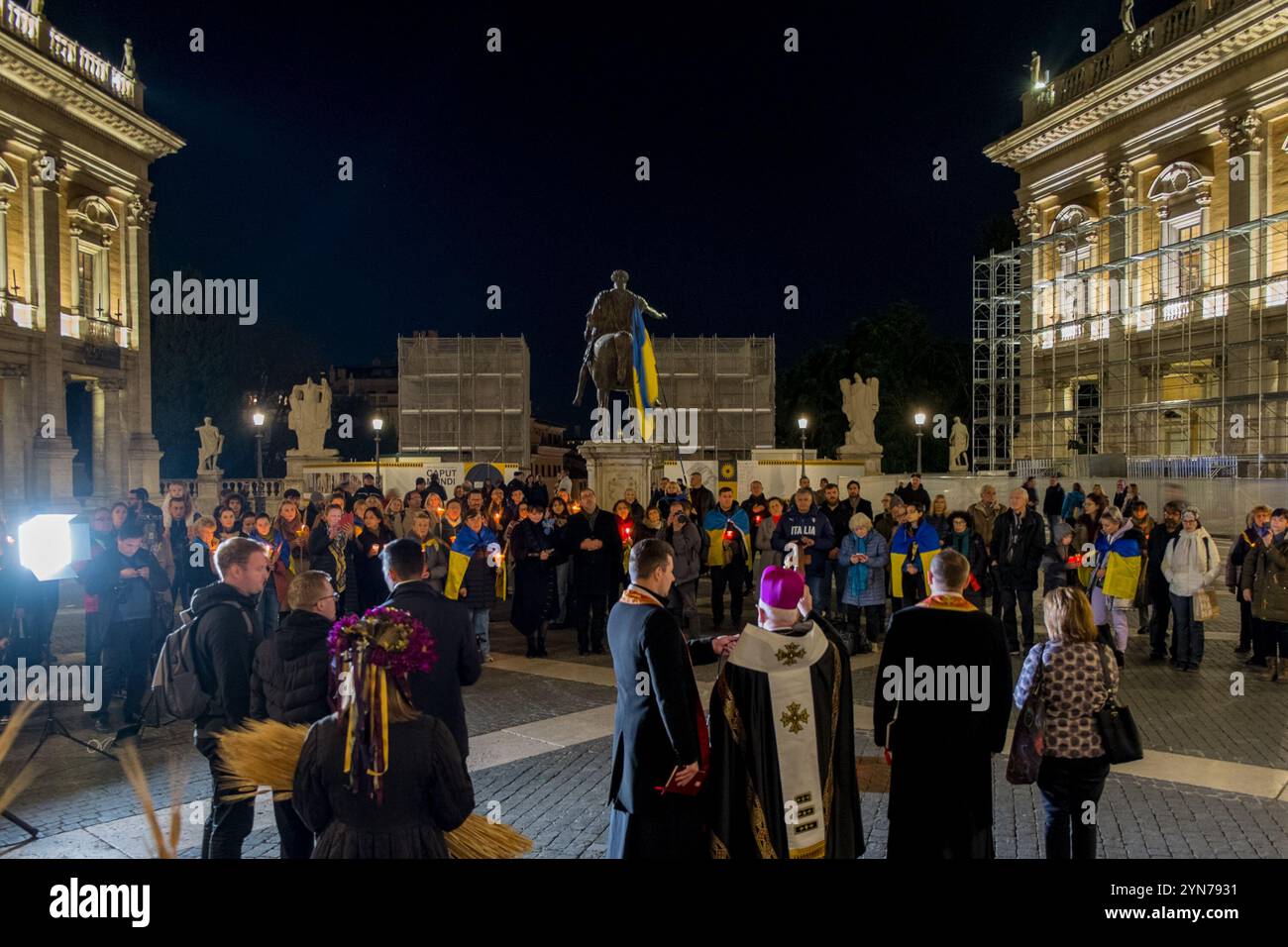 24/11/2024 Rome, commemoration in Piazza del Campidoglio, of the ...