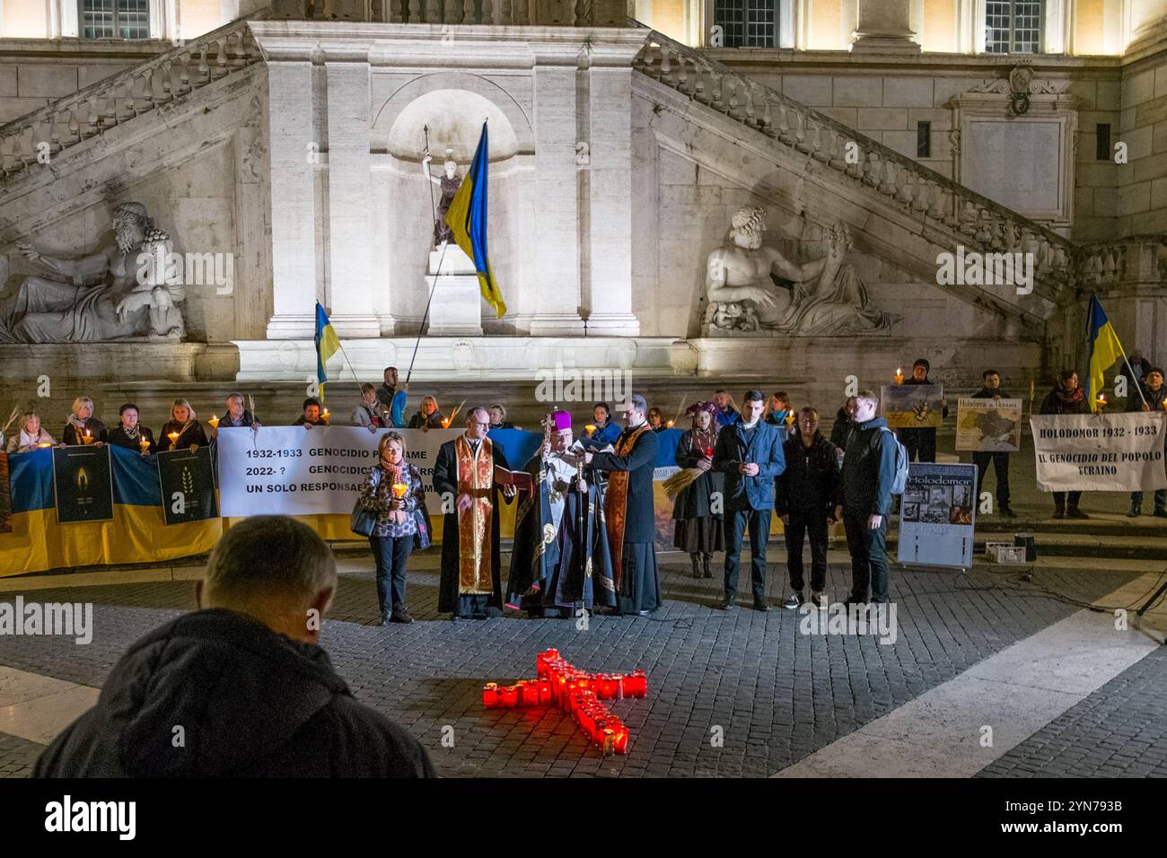 24/11/2024 Rome, commemoration in Piazza del Campidoglio, of the ...