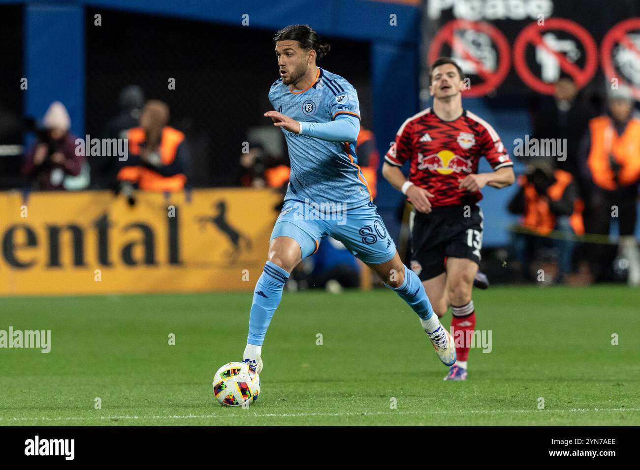 Justin Haak (80) of NYCFC in action during MLS Eastern Conference ...