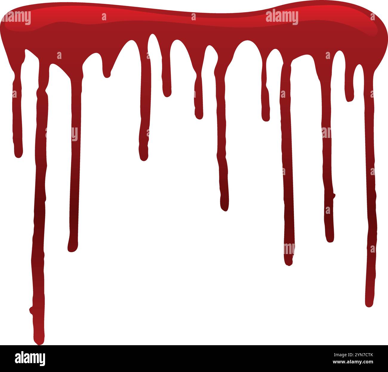 Blood dripping down a white background, creating a spooky and eerie ...