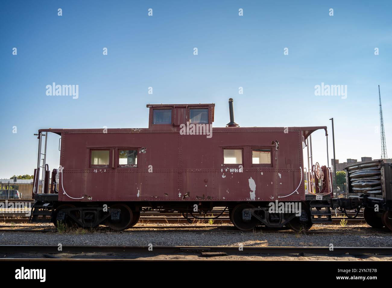 Scranton, Pennsylvania, USA - 9.22.2024: Caboose on the end of a ...