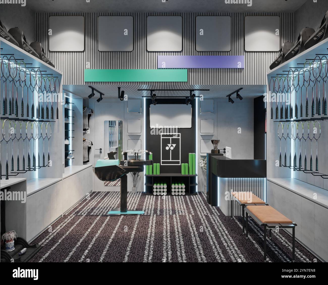 3d render retail shop Stock Photo - Alamy