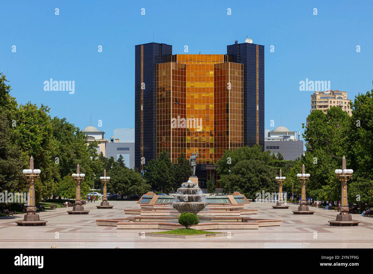 The headquarters of the Central Bank of Azerbaijan in Baku, Azerbaijan ...
