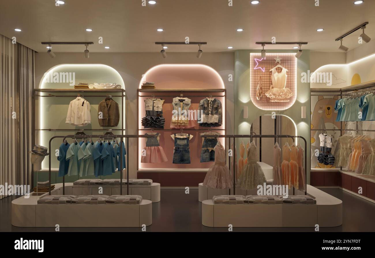 Supermarket interior render 3d hi-res stock photography and images - Alamy