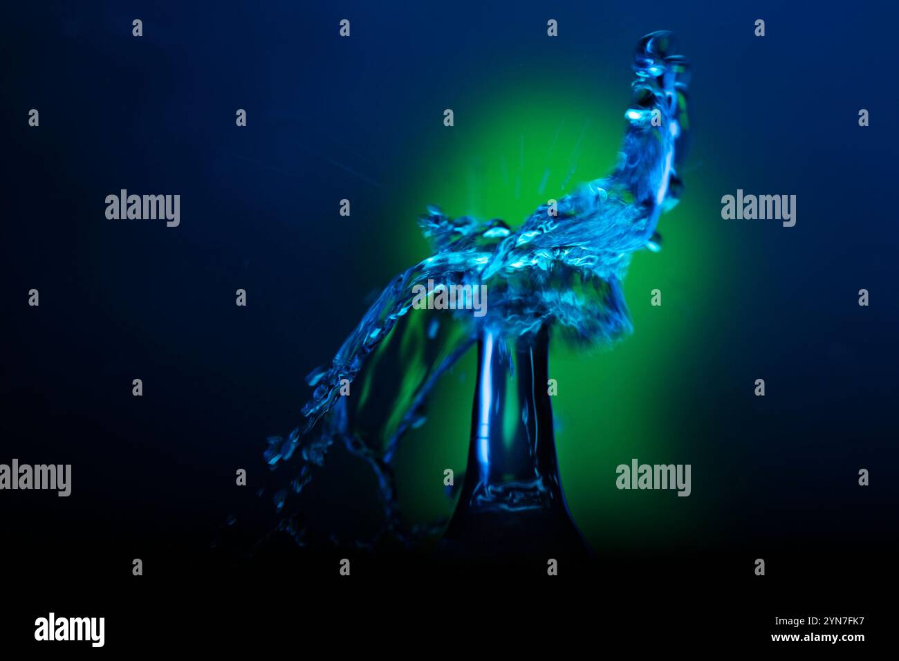 Arresting ethereal colour infused imaginative water collision macro ...