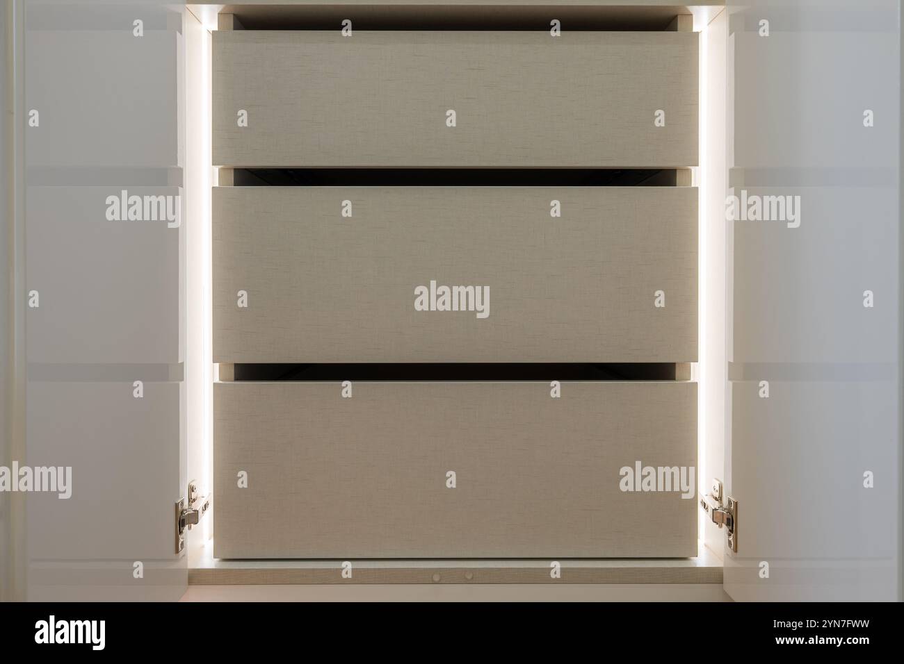 Stylish and Modern Cabinet Doors equipped with LED Lighting for a ...