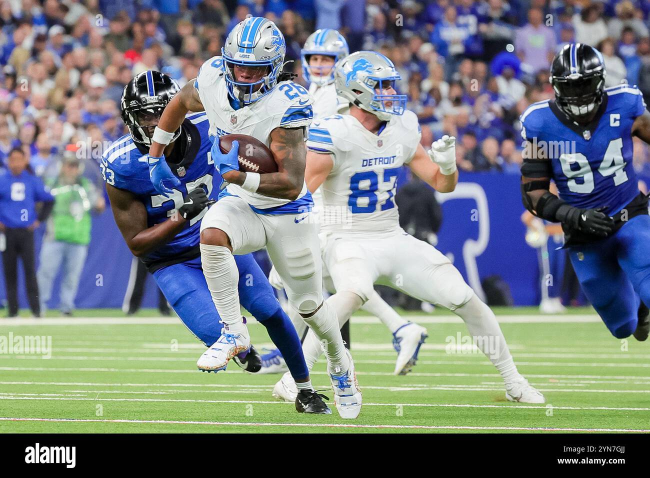 November 24, 2024, Indianapolis, Indiana, U.S: Detroit Lions running ...