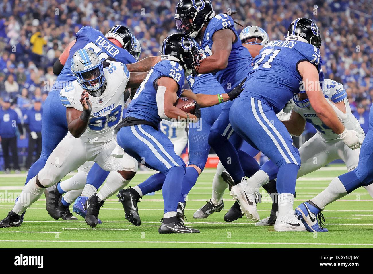 November 24, 2024, Indianapolis, Indiana, U.S: Detroit Lions defensive ...
