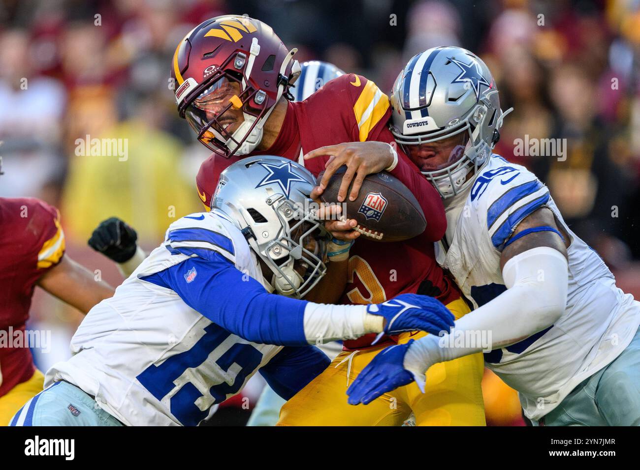 Landover, MD, USA. 24th Nov, 2024. Washington Commanders quarterback ...