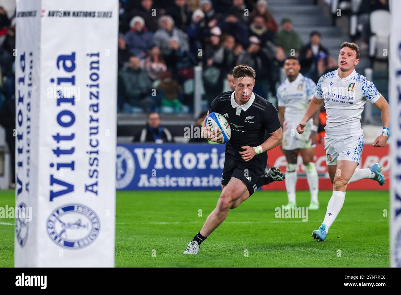 Turin, Italien. 23rd Nov, 2024. Cam Roigard of New Zealand seen in ...