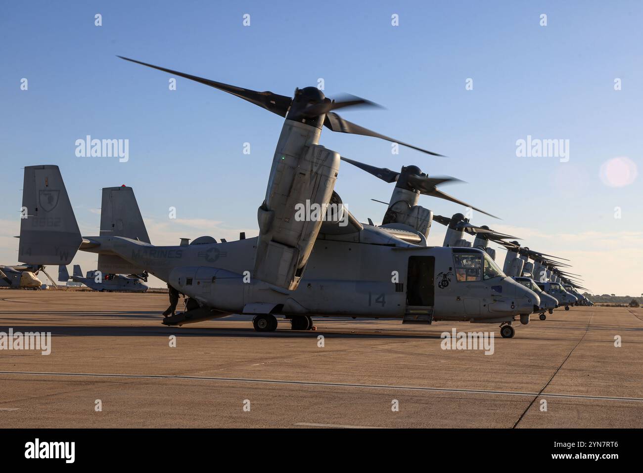 U.S. Marine Corps MV-22B Ospreys attached to Marine Medium Tiltrotor ...