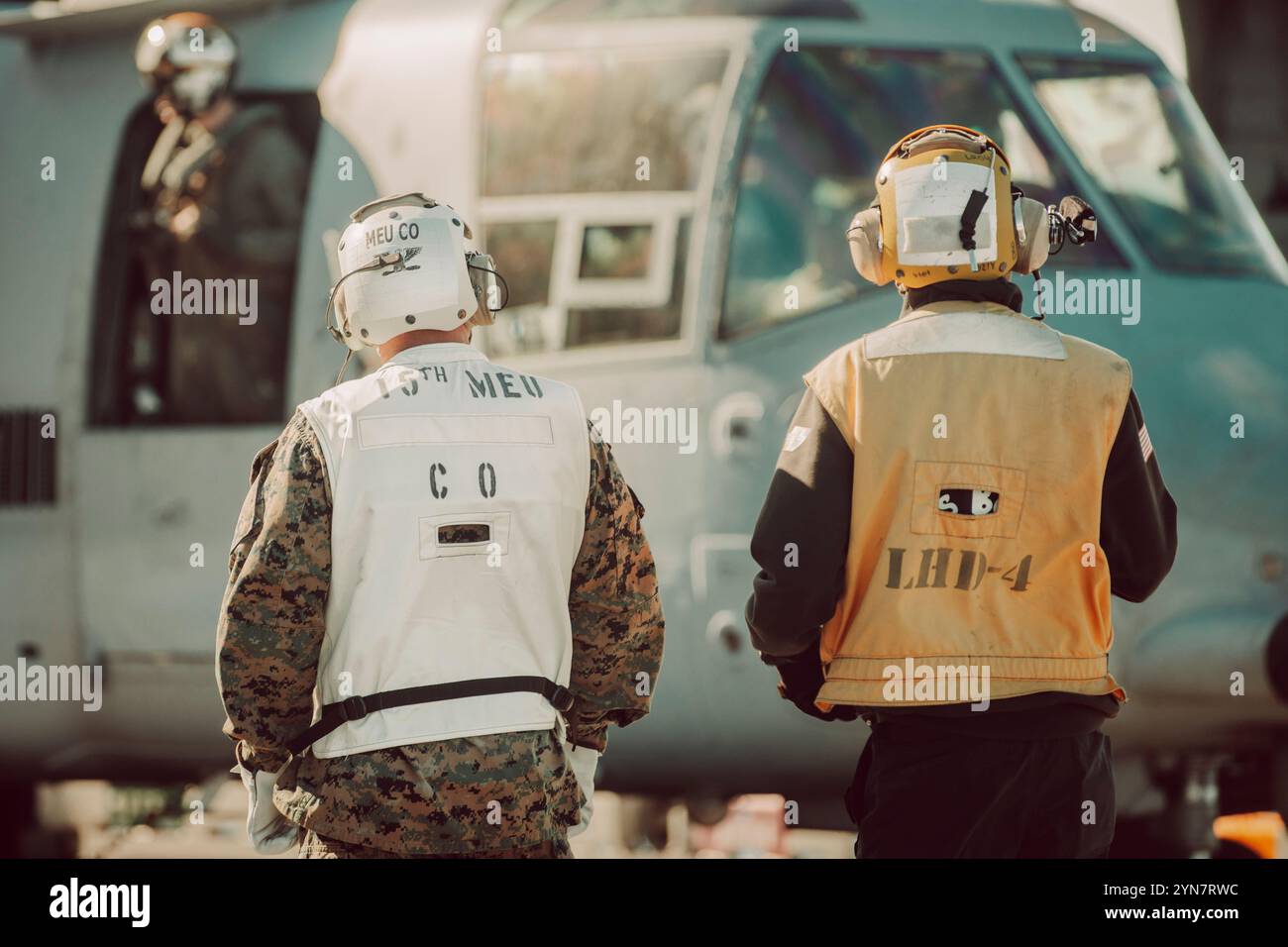 U.S. Marine Corps Col. Sean Dynan, left, the commanding officer of the ...