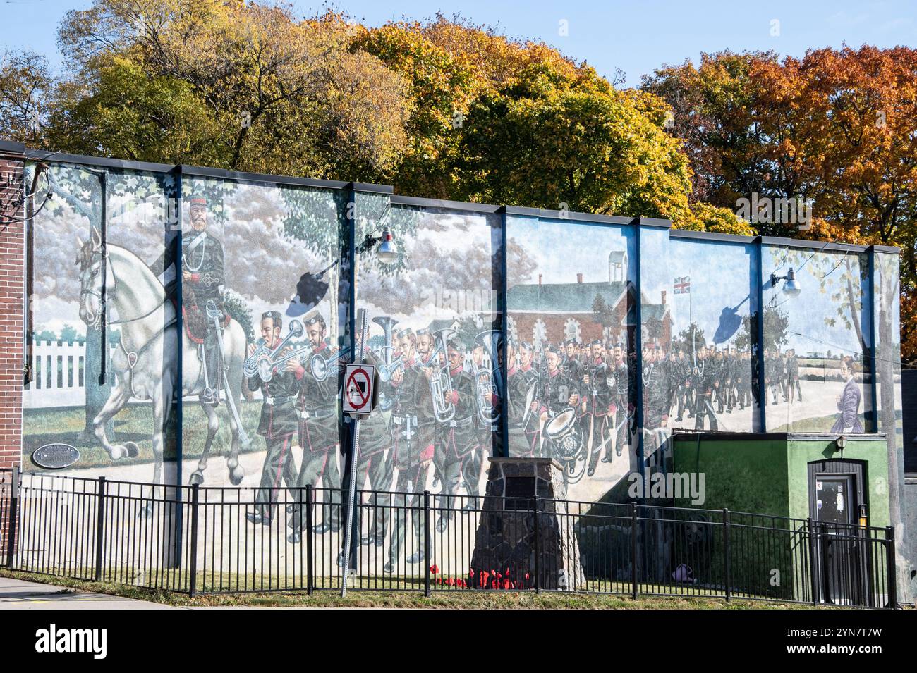 Royal Canadian Legion mural of a marching band on Kingston Road in ...