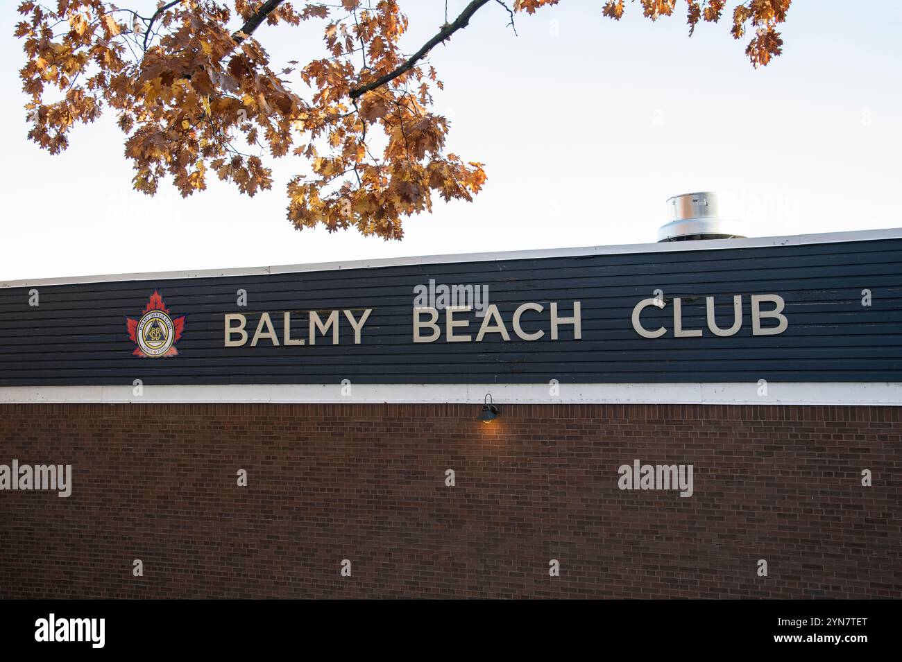 Balmy Beach Club sign in Scarborough, Toronto, Ontario, Canada Stock ...