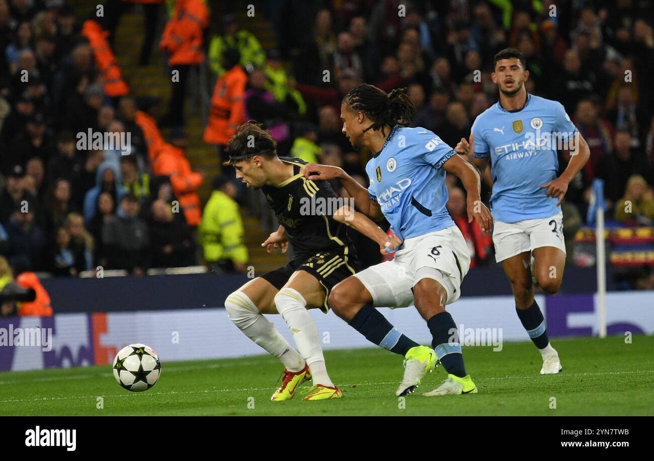 Nathan Aké in action during the UEFA 2024 Champions League group match ...