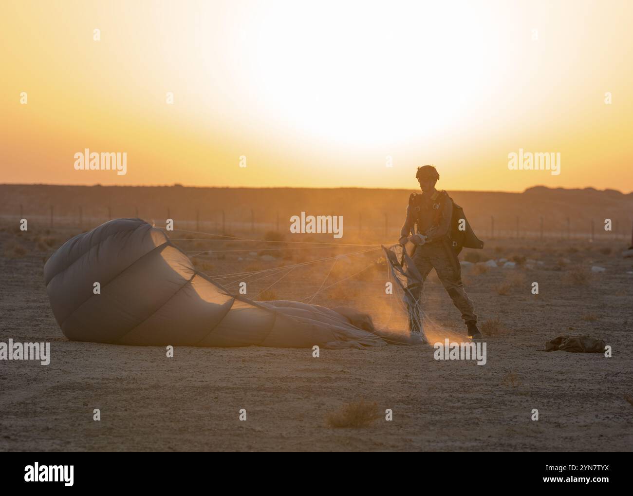 A U.S. Air Force pararescueman assigned to the 52nd Expeditionary ...